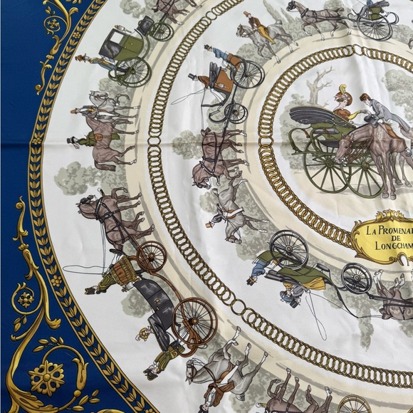 Hermes | Accessories | Addl Herms Carre Blue Vintage La Promenade De ...